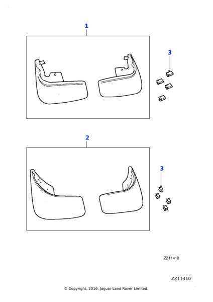 Mudflaps - Front SKUC2D8498 | Jaguar Accessories | Jaguar Accessories