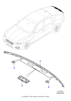 Rear Tailgate Trim - Gloss Black | Jaguar Accessories